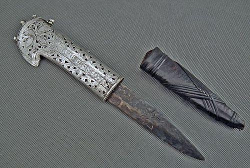 Antique Middle Eastern Arab Yemeni Shafra Islamic Dagger Kusha Knife ...